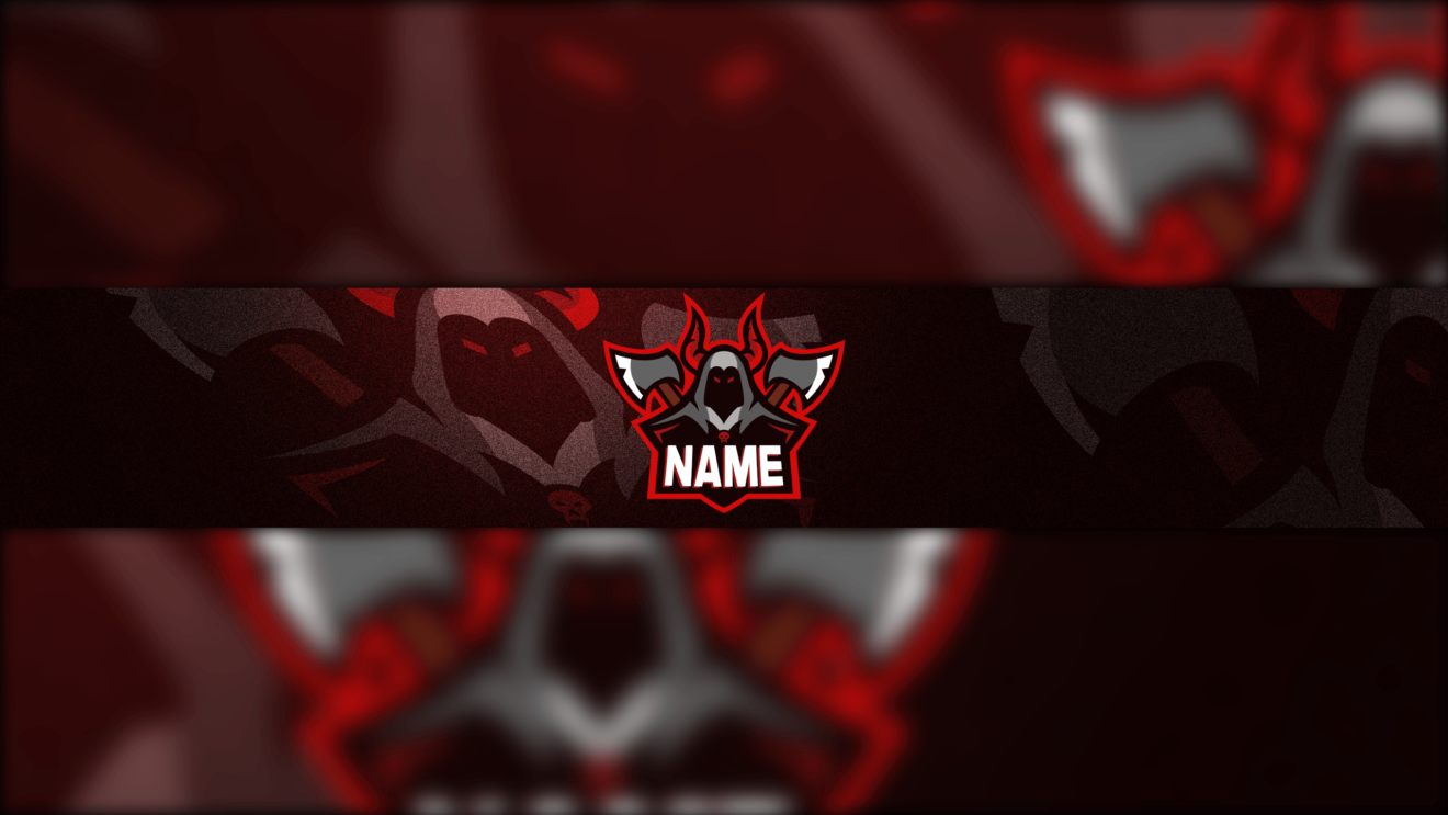 Reaper Gaming Clan Mascot Banner | Free PSD - Zonic Design Download