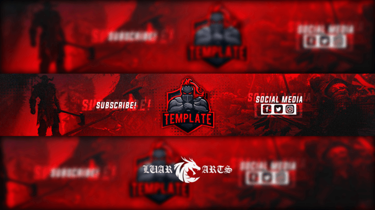 Raven Gaming Clan Mascot Banner | Free PSD - Zonic Design Download