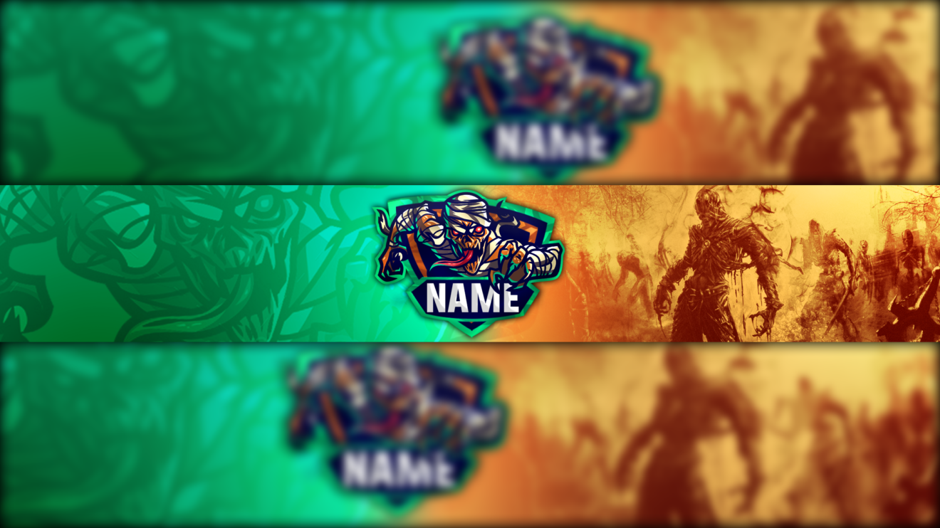 Mummy Gaming Clan Mascot Banner | Free PSD - Zonic Design Download