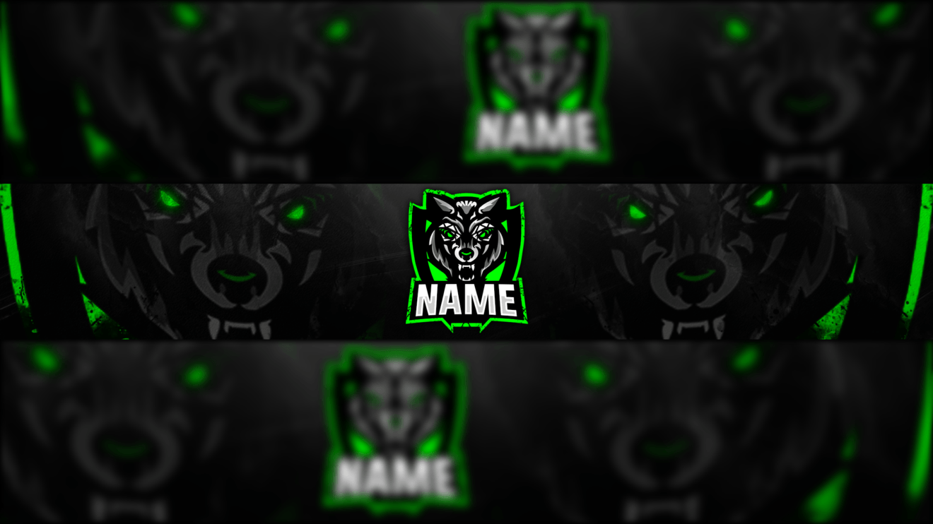Wolf Gaming Clan Mascot Banner | Free PSD - Zonic Design Download