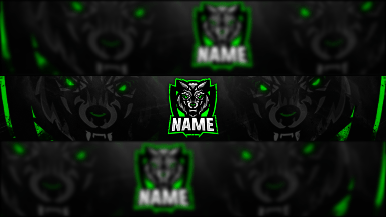 Wolf Gaming Clan Mascot Banner | Free PSD - Zonic Design Download