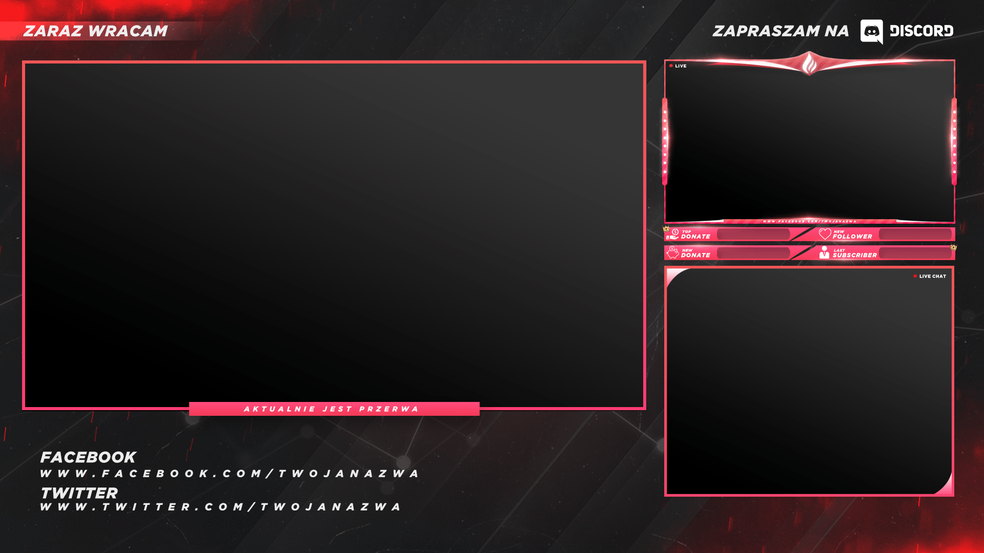 FREE TWITCH STREAM OVERLAY TEMPLATE - Zonic Design Download FREE TWITCH STREAM OVERLAY TEMPLATE - Zonic Design Download